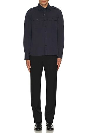 TOM FORD Fluid Poplin Western Shirt