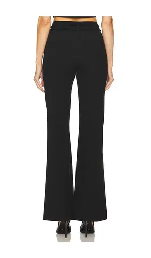 ROTATE BY BIRGER CHRISTENSEN High Waisted Flare Pants With Detachable Belt