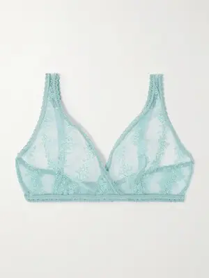 ERES Fleur Du Sel Gourmande Embroidered Stretch-mesh Soft-cup Bra