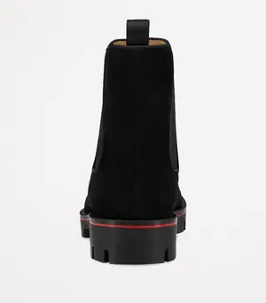 CHRISTIAN LOUBOUTIN Alpinosol Suede Chelsea Boots - Red