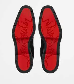 CHRISTIAN LOUBOUTIN Alpinosol Suede Chelsea Boots - Red
