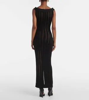 NENSI DOJAKA Ribbed-knit Maxi Dress