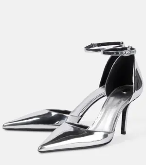 Proenza Schouler Slash 85 Mirrored Leather Pumps