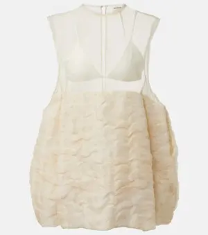 Khaite Blair Linen And Silk-blend Mini Dress