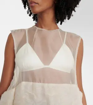 Khaite Blair Linen And Silk-blend Mini Dress
