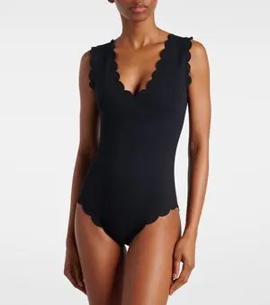 Marysia Charleston Scalloped One-piece Swimsuit - Black