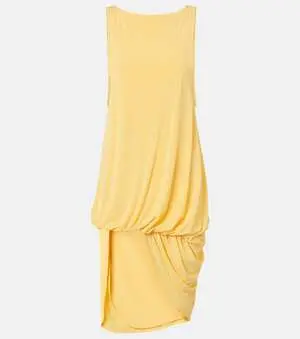 Jacquemus Peplo Draped Jersey Minidress - Yellow
