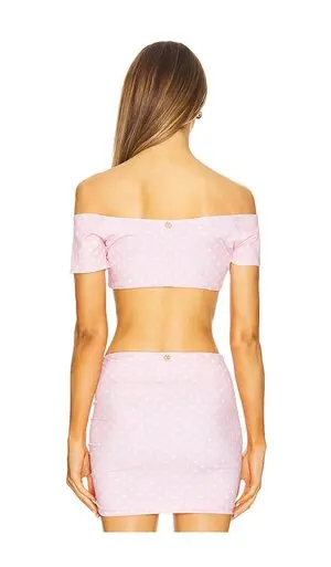 BANANHOT Stefan Off-the-shoulder Top With Rosette Accent