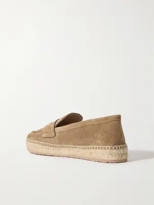GIANVITO ROSSI Lido Suede Espadrille Flats