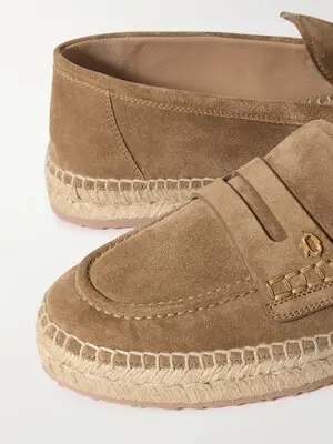 GIANVITO ROSSI Lido Suede Espadrille Flats
