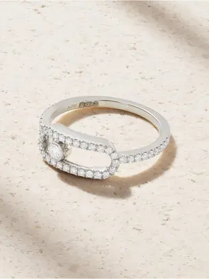 Messika 18-karat White Gold Diamond Ring - Silver