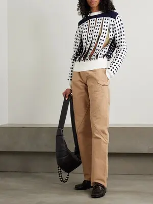 JW Anderson Cutout Jacquard-knit Sweater
