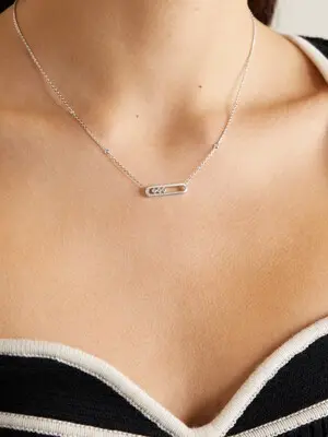 Messika 18 Karat White Gold Diamond Necklace
