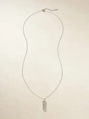 Messika Move 10th 18 Karat White Gold Diamond Necklace