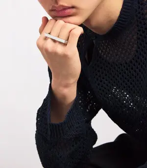 Tom Wood Sterling Double Square Ring