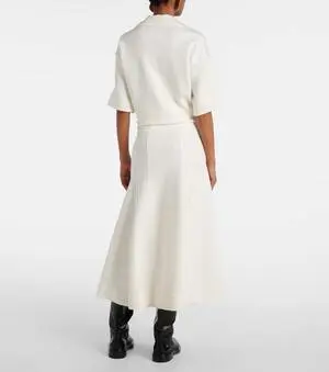 JIL SANDER Knitted Midi Skirt In Latte