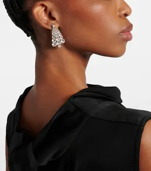 JIL SANDER Crystal-embellished Drop Earrings