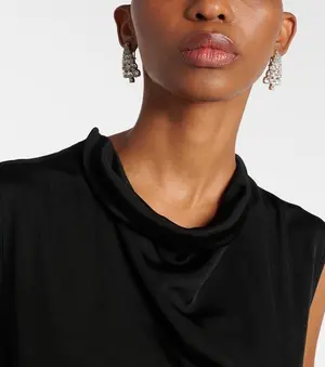JIL SANDER Crystal-embellished Drop Earrings