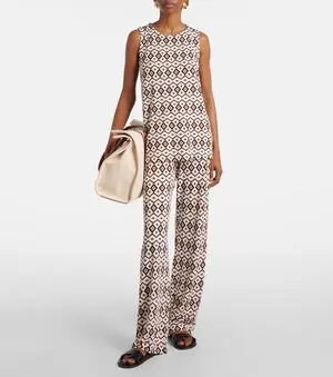 Max Mara Ersilia Geometric Print Jersey Top