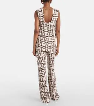 Max Mara Ersilia Geometric Print Jersey Top