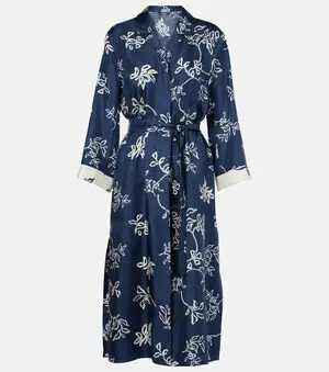 Max Mara Timeo Printed Silk Wrap Dress