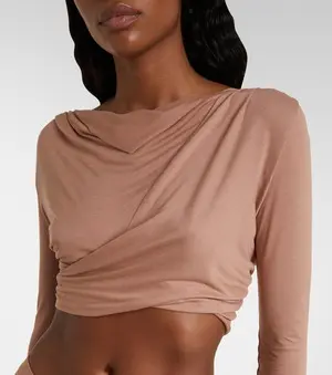 Rick Owens Jade Jersey Crop Top