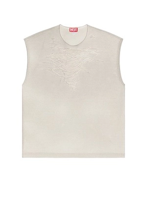 DIESEL® Sleeveless Distressed Jersey Top