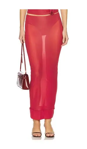 MAYGEL CORONEL Jagua Skirt - Red