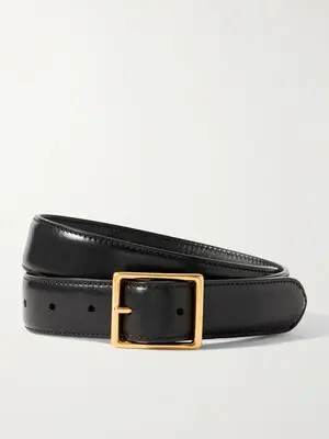NILI LOTAN Gabriele Leather Belt - Black