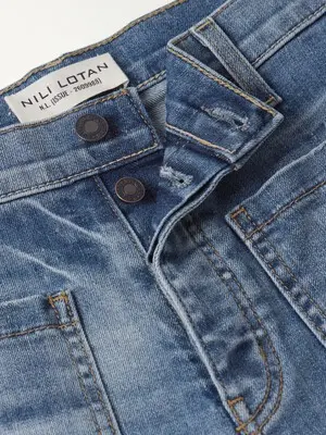 NILI LOTAN Florence Flared Jeans - Blue