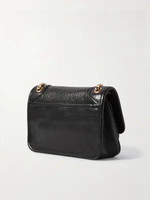 Saint Laurent Niki Mini Crinkled-leather Shoulder Bag