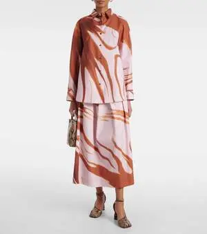 Dries Van Noten Printed Cotton Shirt - Brown