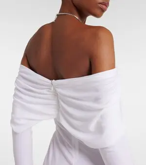 Christopher Esber Arched Palm Off-shoulder Maxi Dress - White