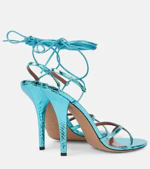 Paris Texas Linda 105 Leather Lace-up Sandals