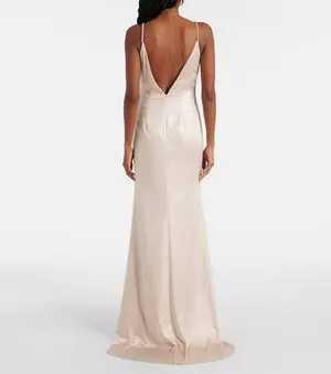 Roland Mouret Embellished Satin Gown