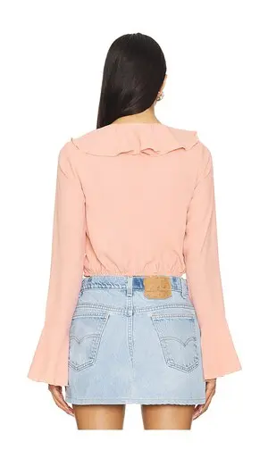 MORE TO COME Denise Ruffle Tie Top