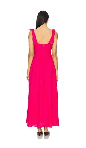 Bardot Mirelle Linen Maxi Dress - Fuchsia