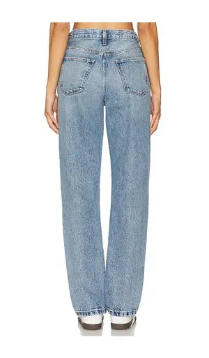 FAVORITE DAUGHTER The Mikaela Low Slung Long Slim Straight Jeans