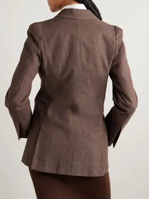 Max Mara Cotton-twill Blazer - Brown