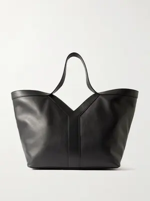 Saint Laurent Y-shaped Leather Tote - Black