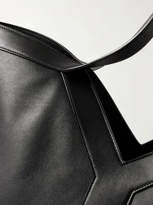Saint Laurent Y-shaped Leather Tote - Black