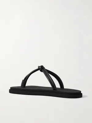EMME PARSONS Knot Leather Flip Flops - Black