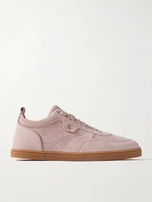 CHRISTIAN LOUBOUTIN Tutti Rui Donna Perforated Suede Sneakers - Pink