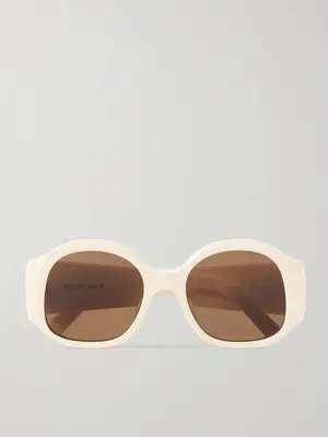 Celine Maxi Triomphe Round-frame Acetate Sunglasses