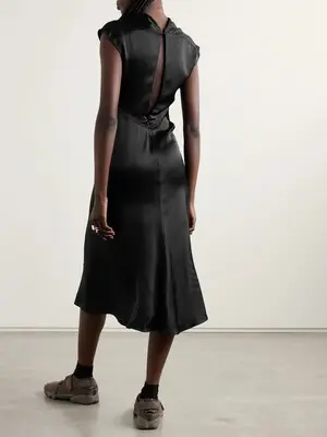 Acne Studios Draped Silk-satin Midi Dress