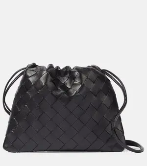 Bottega Veneta Small Leather Crossbody Bag - Black