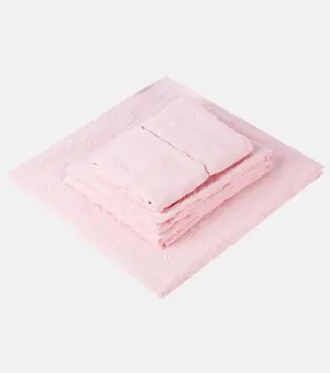 Dolce & Gabbana Set Of 5 Cotton Terry Jacquard Towels - Pink