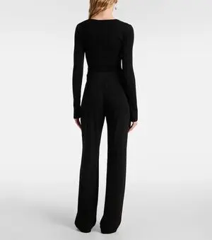 Max Mara Dinda High-rise Jersey Straight Leg Trousers