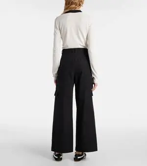 Max Mara Gloria High-rise Cotton Cargo Trousers - Black