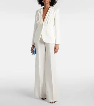 Max Mara Abetone High-rise Cady Wide-leg Pants